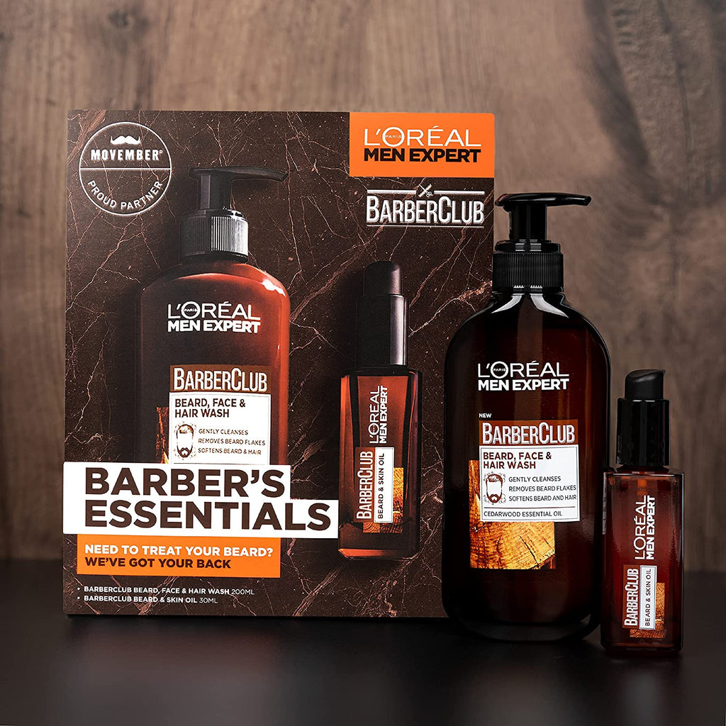 L'Oreal Men Expert Gift Set for Men, Barber's Essentials Beard Groomin ...